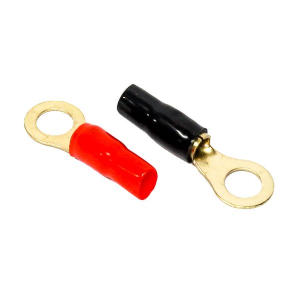 Targa Car Audio 8GA Insulated Crimp Gold Ring Terminals Set | Shop ...