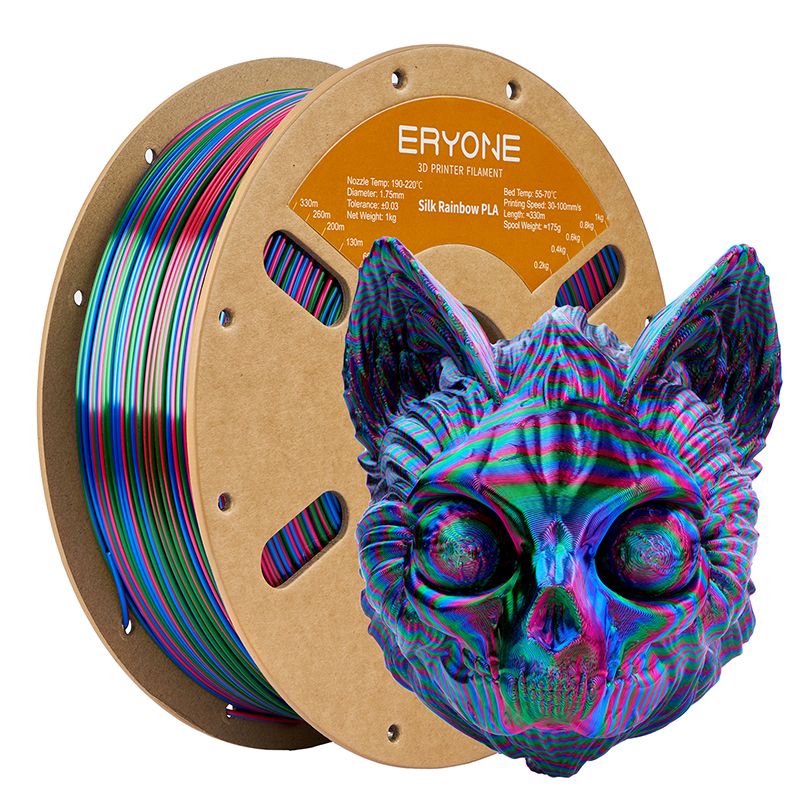 ERYONE Silk Twist Vortex Rainbow 3D Printer PLA Filament (Red Blue Green) | Shop Today. Get it ...