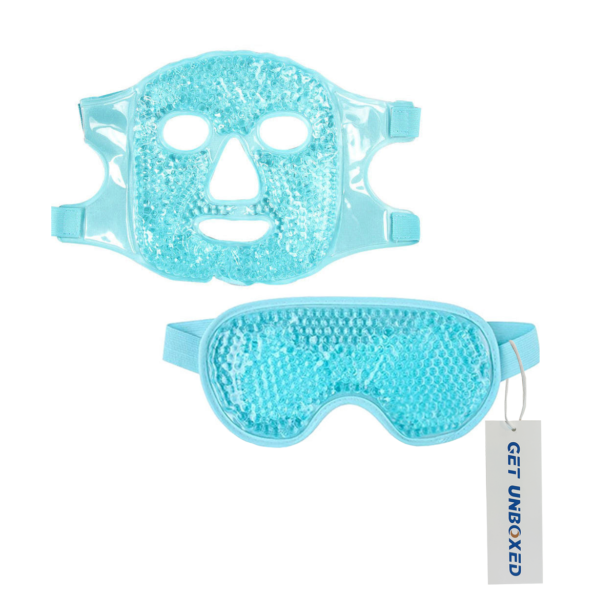 GET UNBOXED Cooling Ice Face Eye Mask Set Hot Cold Reusable Compress ...
