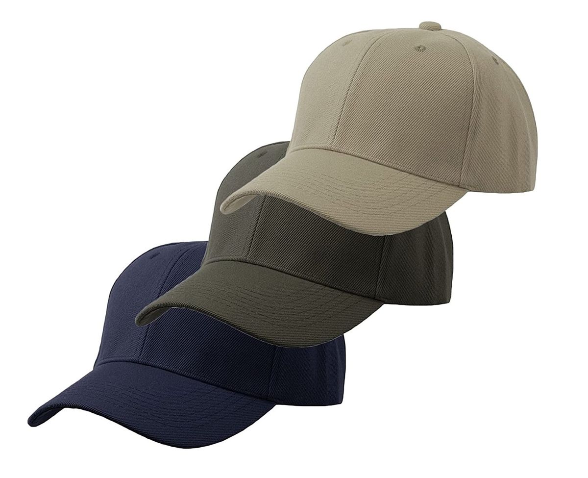 Plain Baseball Cap Adjustable Men Women Unisex ( set of 3) | Shop Today ...