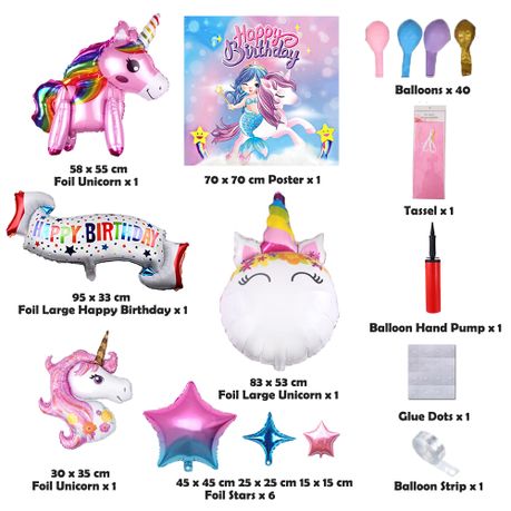 Unicorn party decorations Purple Unicorn Balloons set unicorn party ...
