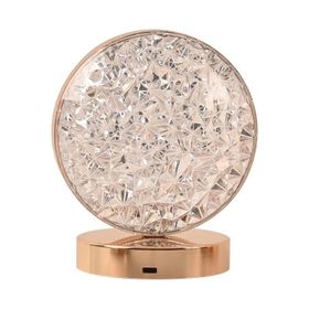 Round Crystal Lamp Rechargeable Touch Switch Table Lamp | Shop Today ...