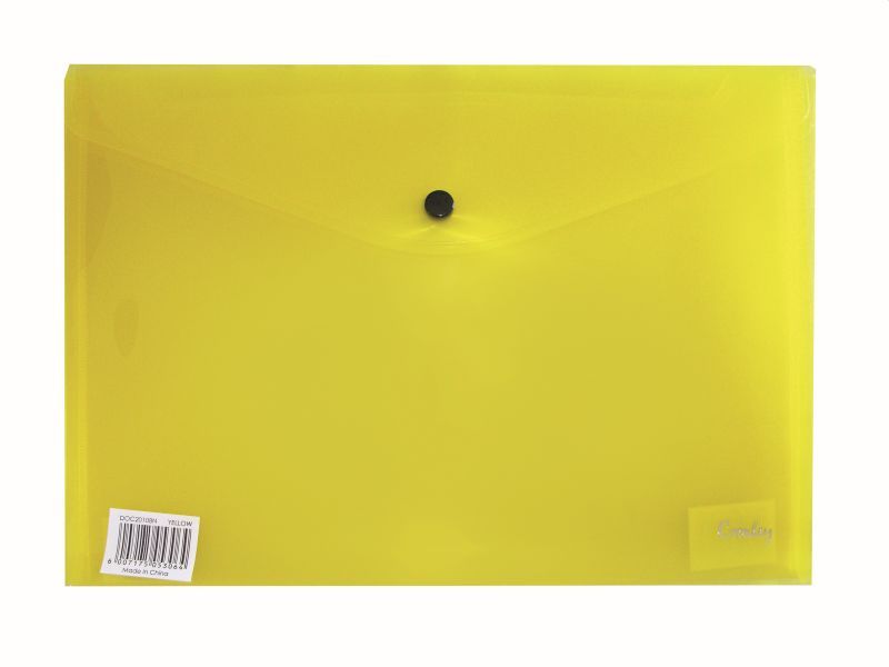 Croxley A4 Document Envelope with Button - Yellow (Pack of 12) | Shop ...