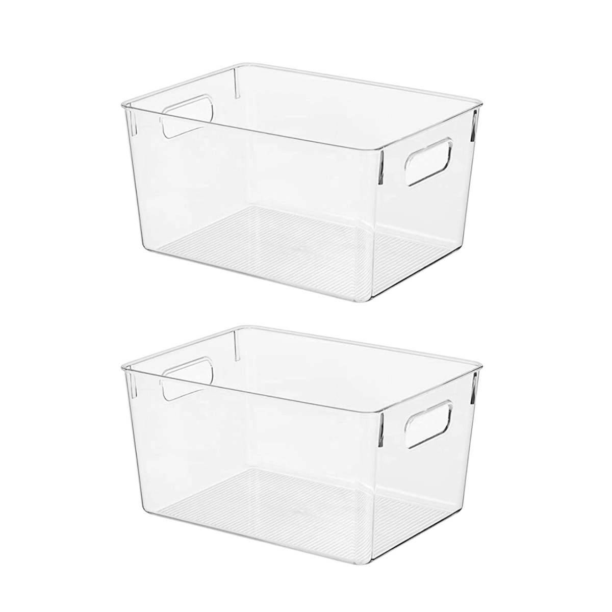 2 Pack Durable Transparent Storage Containers - 29 x 21 x 16cm | Shop ...
