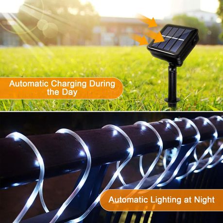 Rope Lights Solar Panel Replacement 20M Solar Led Rope Light Cool