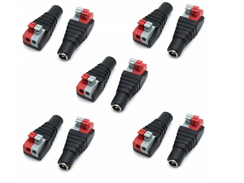 DC Power Jack Adapters for CCTV and LED Strip (Pack of 10) | Shop Today ...