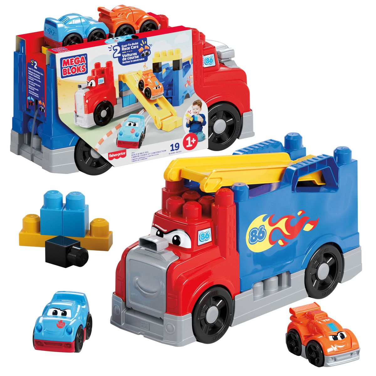 Mega Bloks Build & Race Rig with 17 pieces and 2 Race Cars | Shop Today ...
