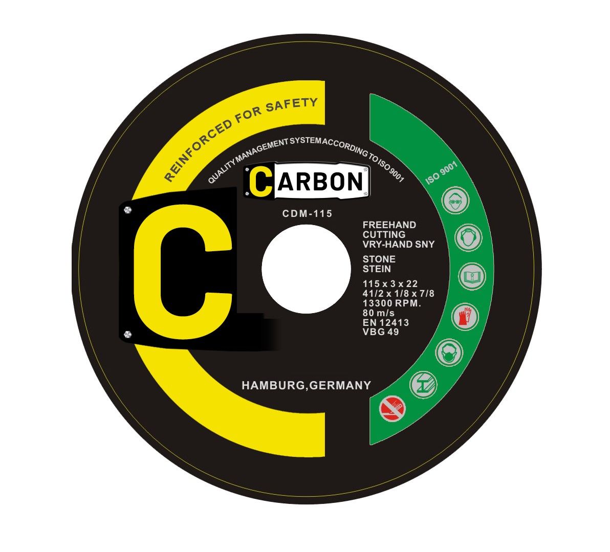 Set of 5 Carbon Freehand Masonry Cutting Discs - CDM-115 | Shop Today ...