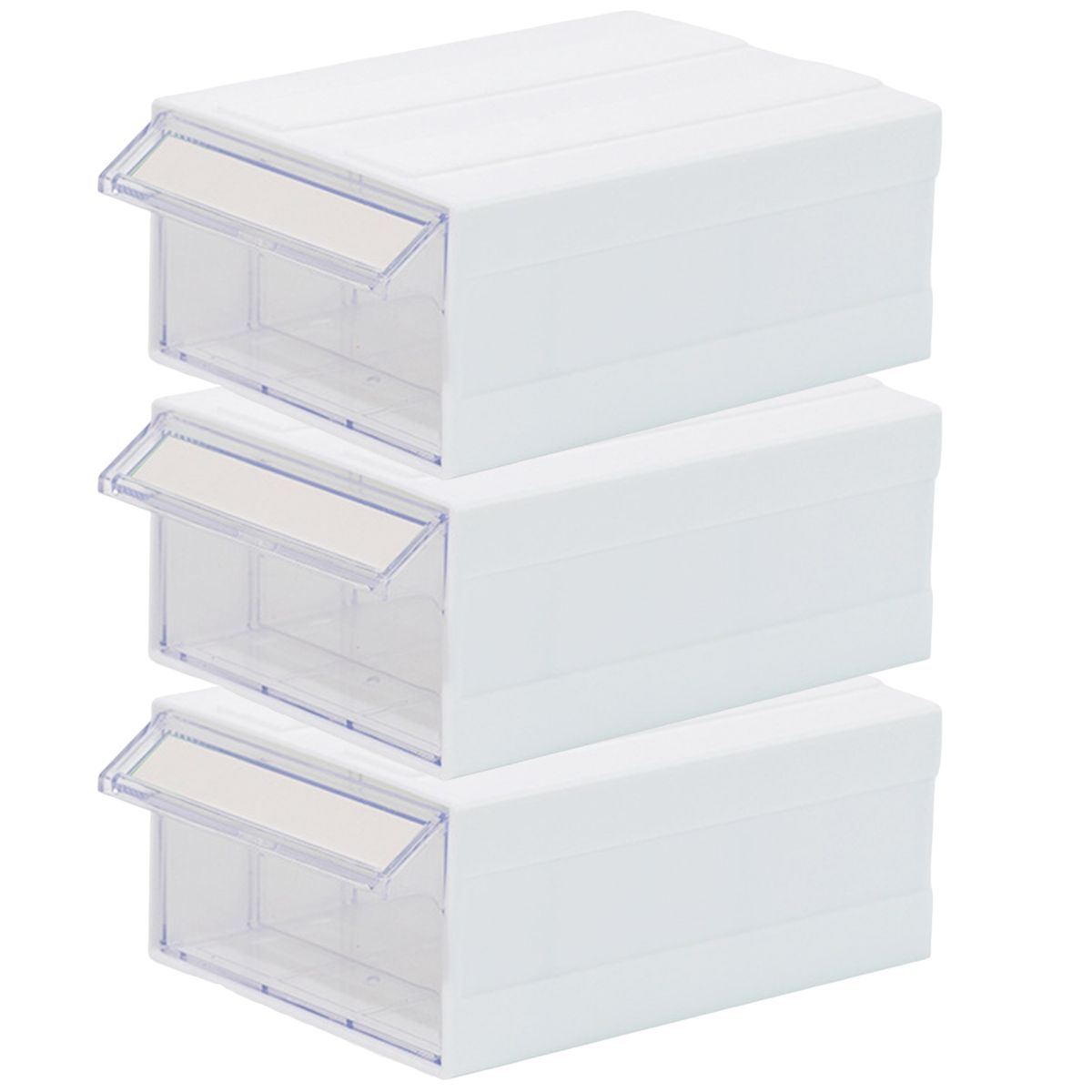 3 Pieces Plastic Stacking Drawer Cabinet Desktop, Multifunctional ...