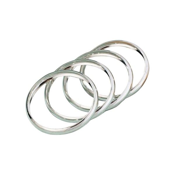 4 Piece - Minimalist Bangle Set - Silver | Shop Today. Get it Tomorrow ...