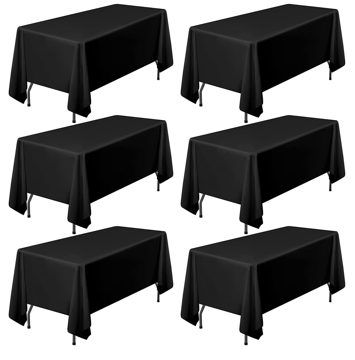 Dmart Classic Rectangular Table Cloth Pack of 6 Polyester Table Cover ...