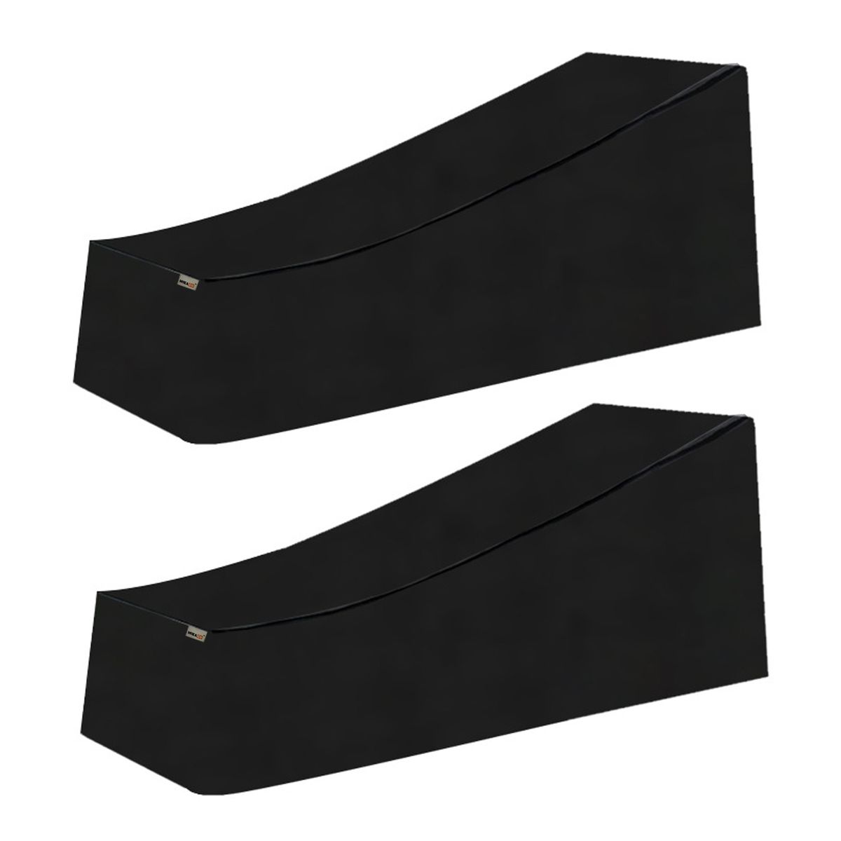 Oxford Cloth Chair Covers for Outdoor Beach Chair/Lounger-Black-2Pieces ...