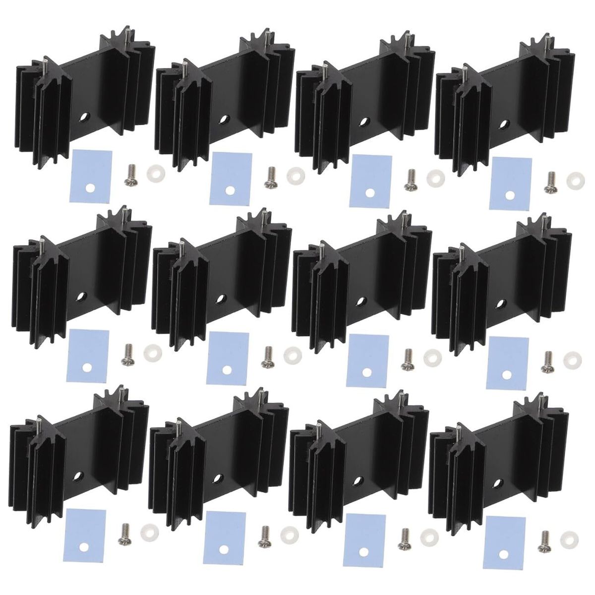 Aluminum Semiconductor Heat Sink Cooler Fin Kit with Insulation Pads ...