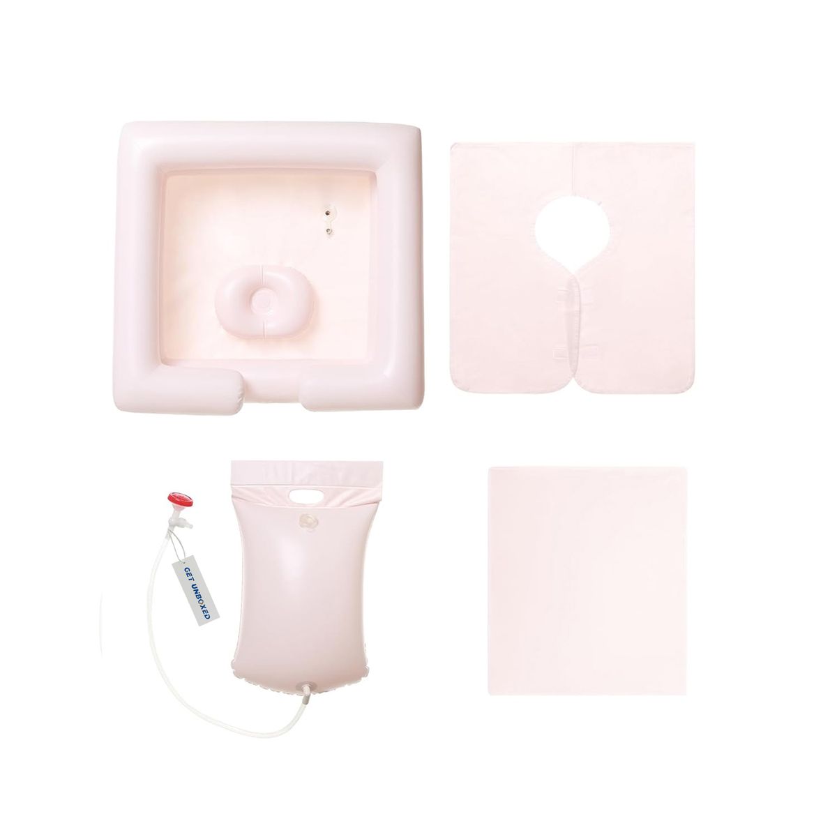 GET UNBOXED Inflatable Hair Wash Basin Bedside Hair Washing Basin Kit ...