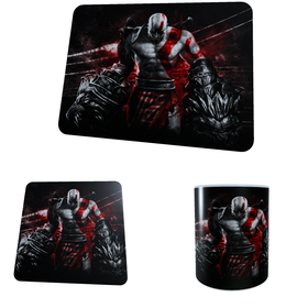 God Of War Kratos - Background - Coffee Mug, Coaster and Mouse Pad ...