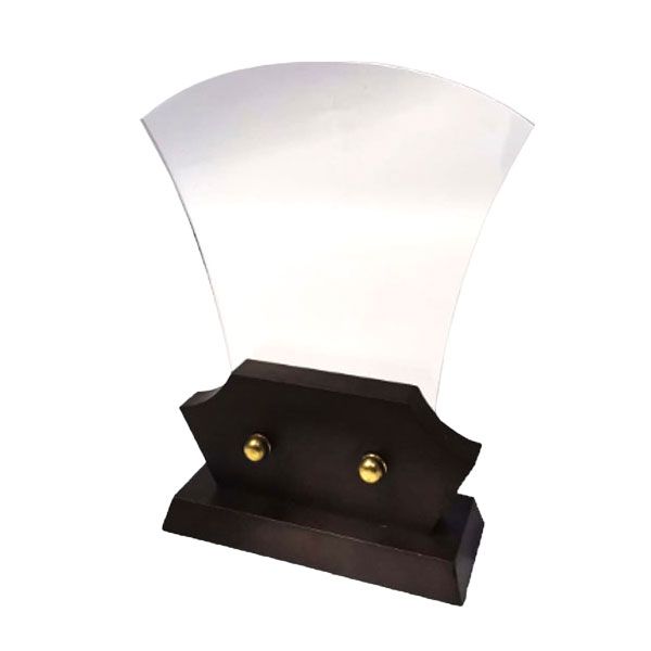 Perspex Shield with High Quality Wooden Base Awards Trophy | Shop Today ...
