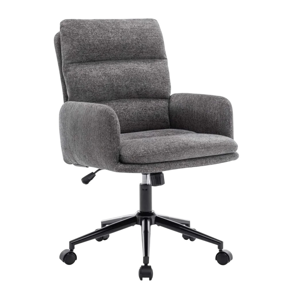 077 Mel Office Chair Polyester Fabric - Grey | Shop Today. Get it ...