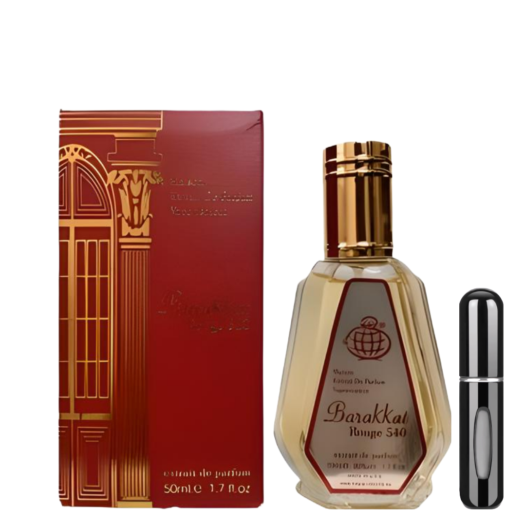 Barakkat Rouge 540 Extrait de Parfum 100ml + Refillable Decant with ...
