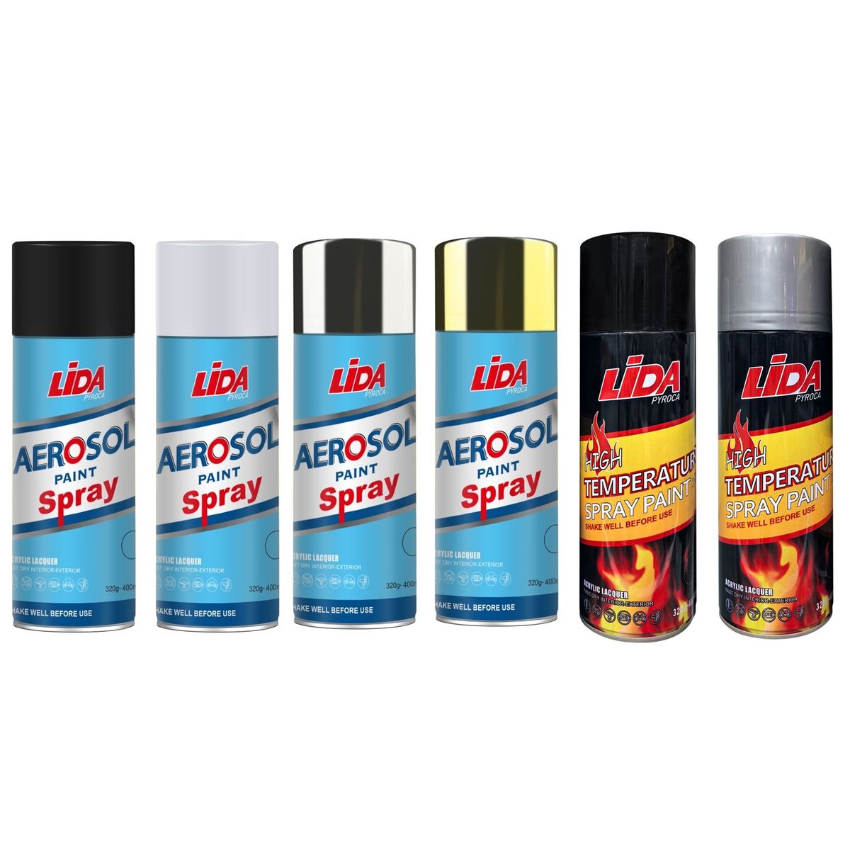 LiDA Spray Paint 400ml 6 Pack G | Shop Today. Get it Tomorrow ...