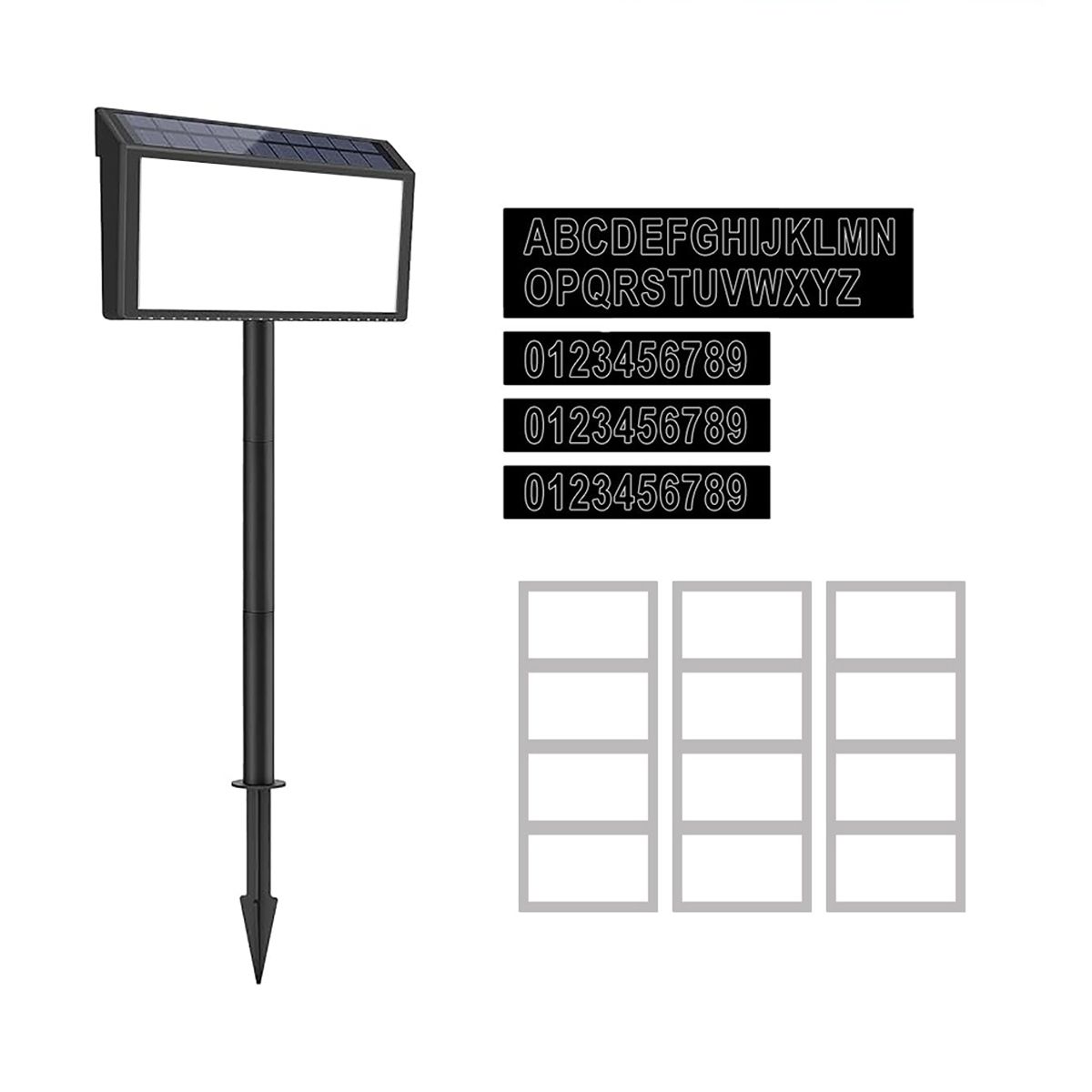 Solar Address Signs Light House Number for Outside Waterproof LED Light ...