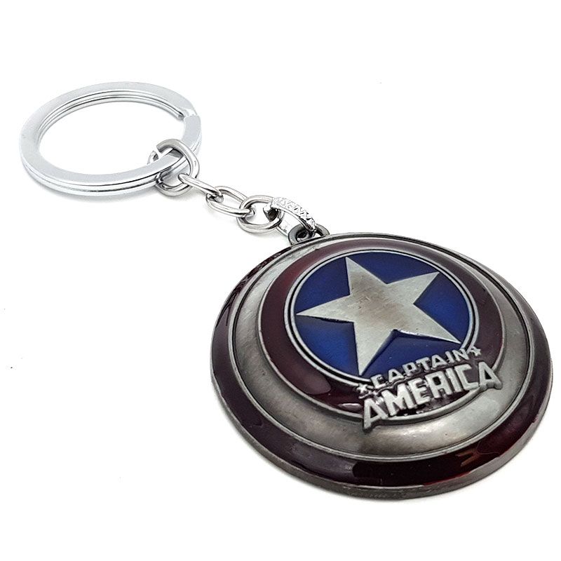 BUFFTEE Captain America Shield Fans Key Ring Key Chain - Steve Rogers ...