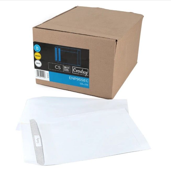 Croxley No Window Envelopes Seal Easy White C5 (Box 500) | Shop Today ...