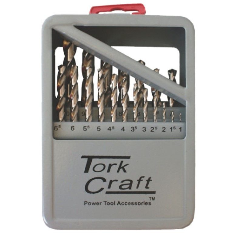 Tork Craft 19 Piece HSS Ground Bright Finish Drill Bit Set | Shop Today ...