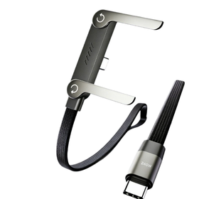 2-in-1 Stand Charging Cable 240W Fast Charging Type-C to Type-C 1.5m ...