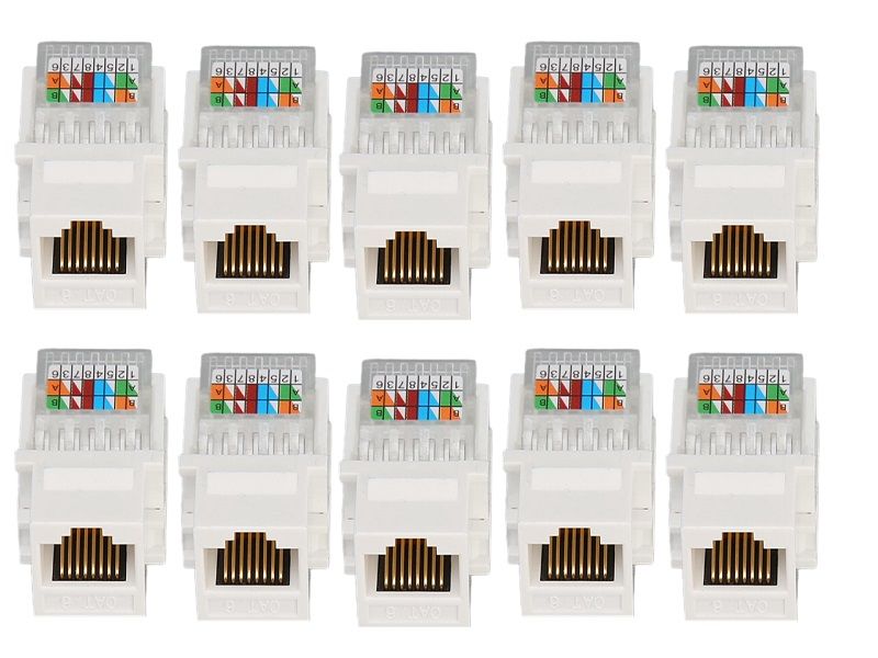 Zatech Wall plug socket CAT6 keystone jack (Pack of 10) | Shop Today ...