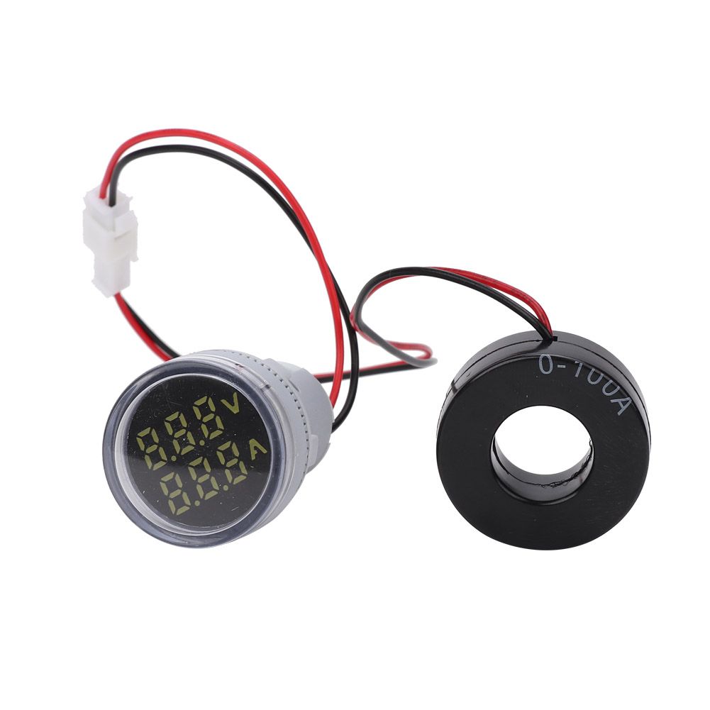 2 in 1 AC Voltage Current Meter with Round Digital Display White | Shop ...