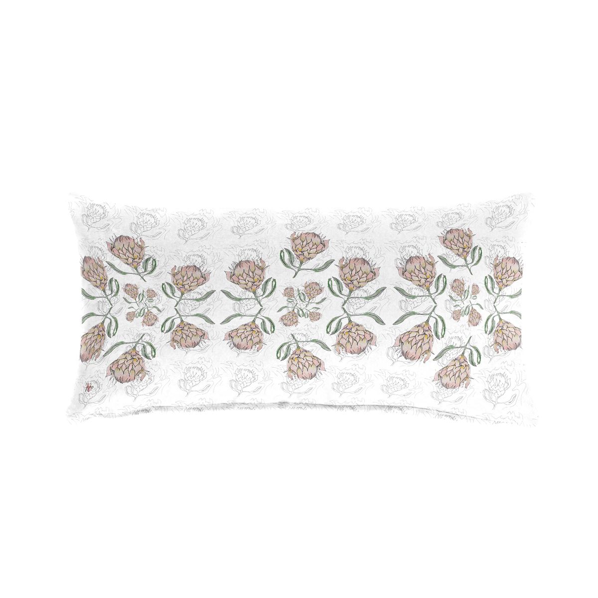 Protea Pattern on White By Fifo Oblong Luxury Scatter | Shop Today. Get ...
