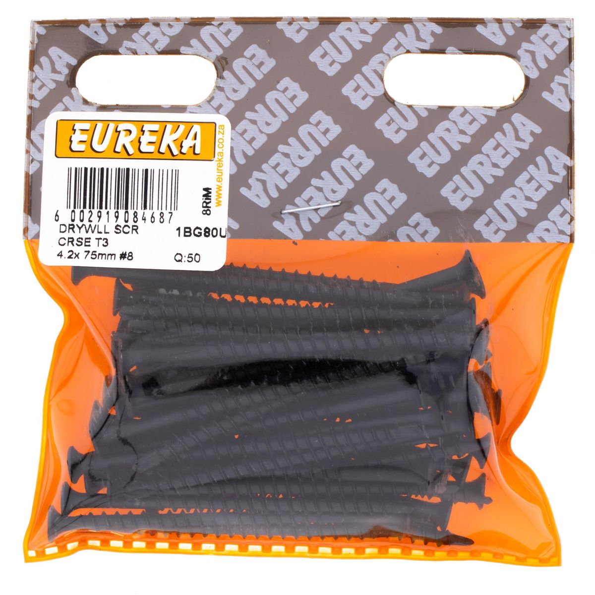 EUREKA Drywall Screw Coarse Thread T5 tip 4.2 x 75mm #8 Q:50 1BG80U ...