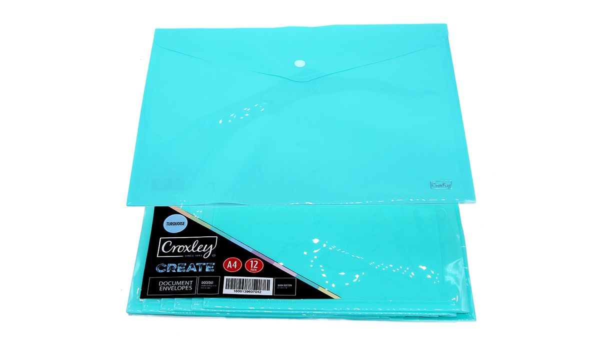 CROXLEY A4 ENVELOPE PASTEL TURQUOISE 12's | Shop Today. Get it Tomorrow ...