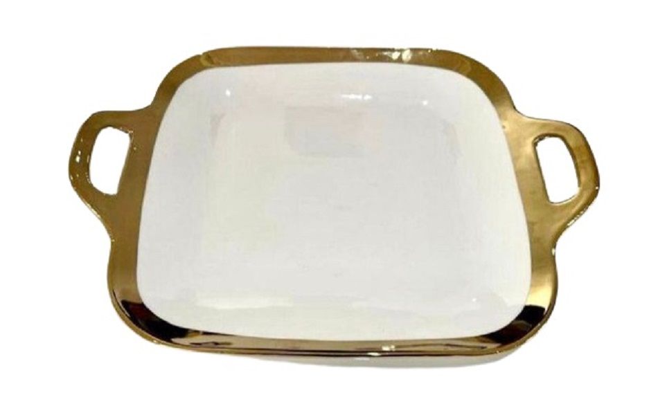 Plastic Square Gold Rim Platter | Shop Today. Get it Tomorrow ...