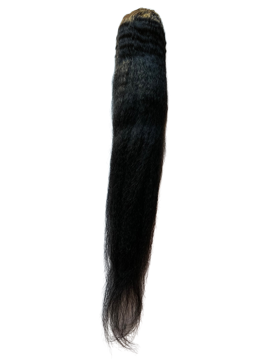 Brazilian Kinky Curl Human Hair Clip-On Draw String Ponytail | Shop ...