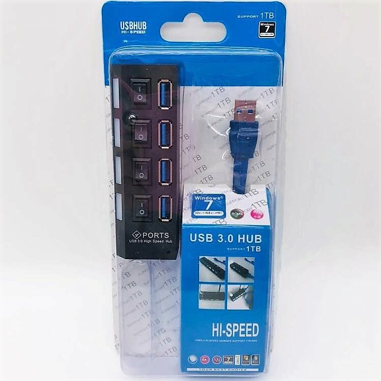 4-Port USB 3.0 Hub with Individual Switches | Shop Today. Get it ...