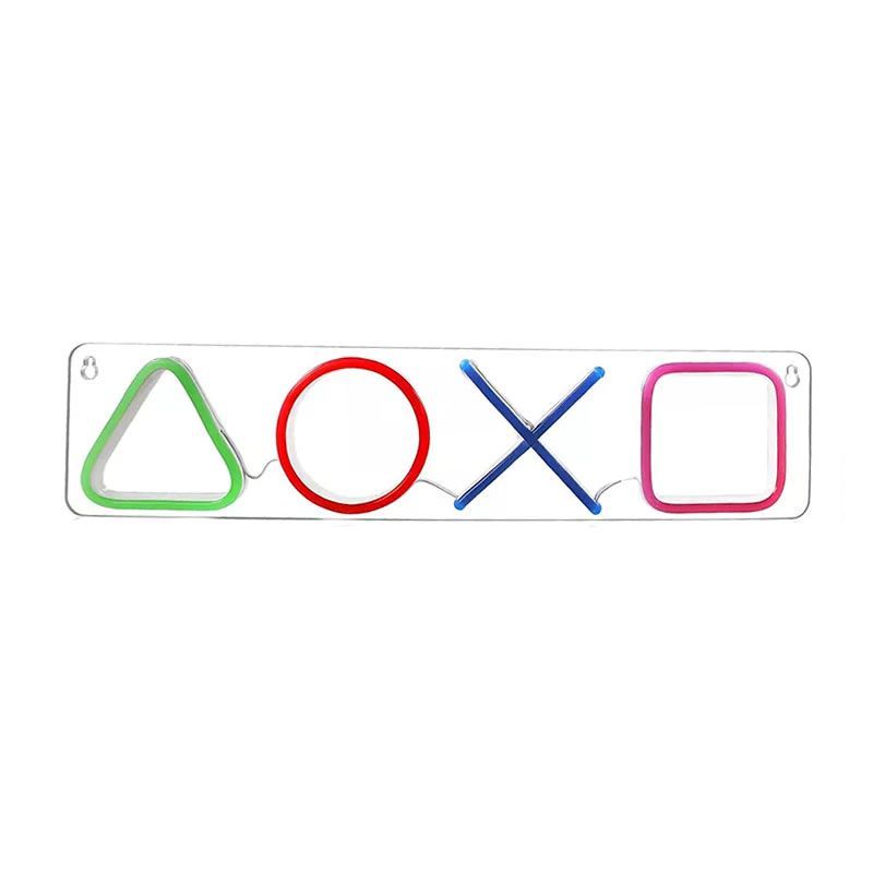C-16 PS4 USB Powered PS4 Controller Buttons Neon Lamp with Back Plate ...