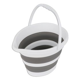 Home Quip - Collapsible 5-Litre Bucket with Spout and Handle - Grey ...