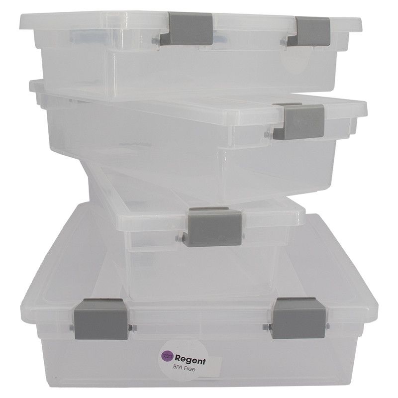Regent Plastic Clippy Box Clear 4Pce Value Pack (A,C,C & D), | Shop ...