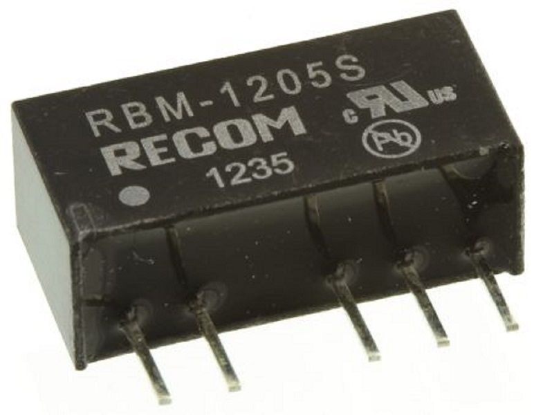 Recom Power (ROE-1205S) Isolated Through Hole DC/DC Converter, Output ...