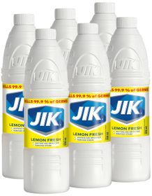 JIK 6 x 500ml, Germ Killing, Liquid Thin Bleach, Stain remover, Lemon ...