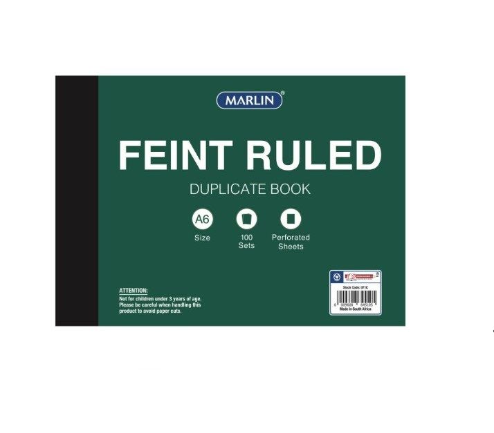 Marlin - A6 Feint Ruled Duplicate Books (Pack Of 5) | Shop Today. Get ...