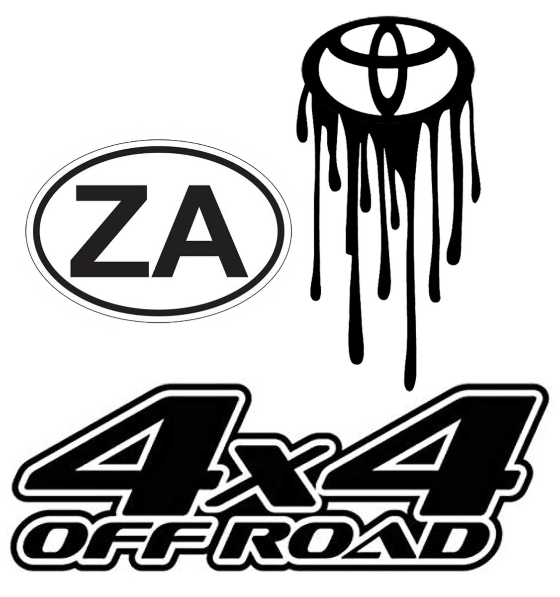 4X4 Toyota Sticker - 3 Pack | Shop Today. Get it Tomorrow! | takealot.com