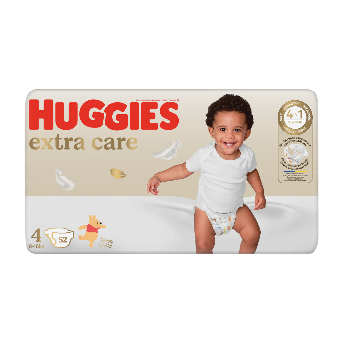 Huggies Extra Care - Size 4 Moving Baby (8-16kg) - 52 Nappies | Shop ...