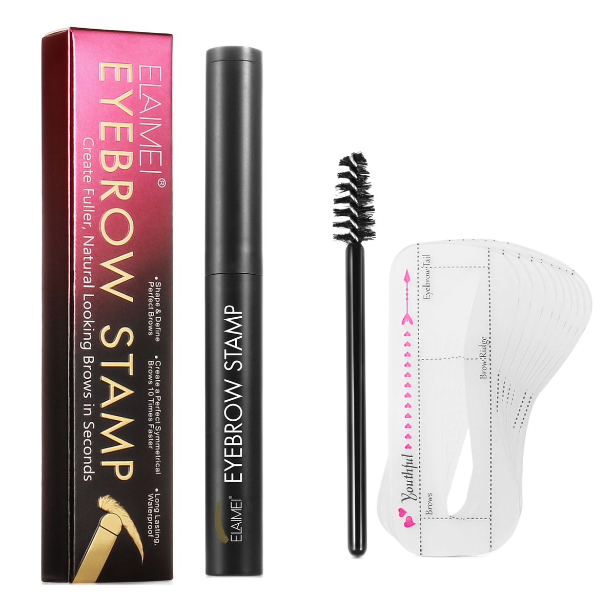 Eyebrow Stamp Stencil Kit Waterproof 10 Piece Eyebrow Stencils 2