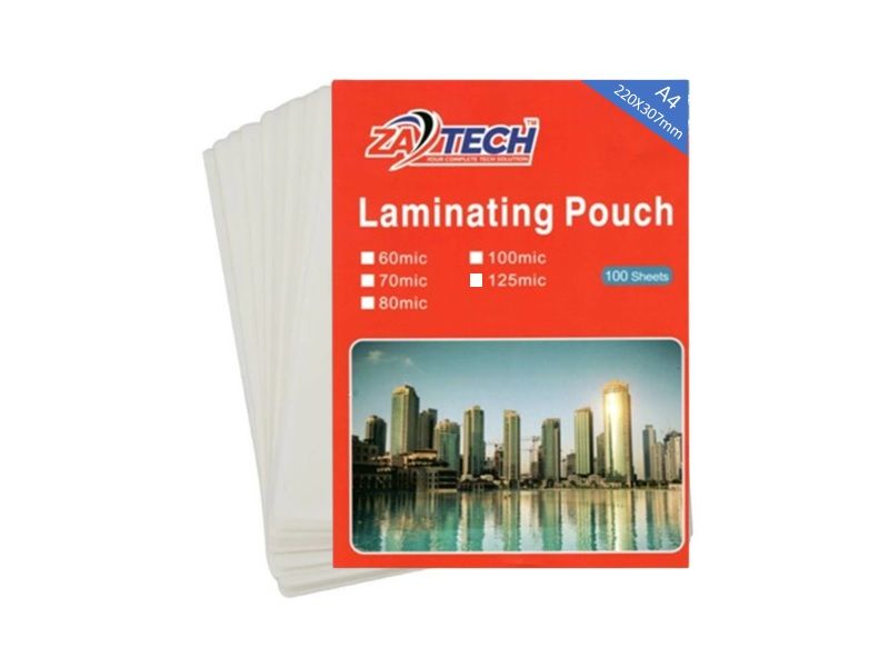 ZATECH A4 Laminating Pouch 250mic x 100pk - Durable Lamination Solution ...