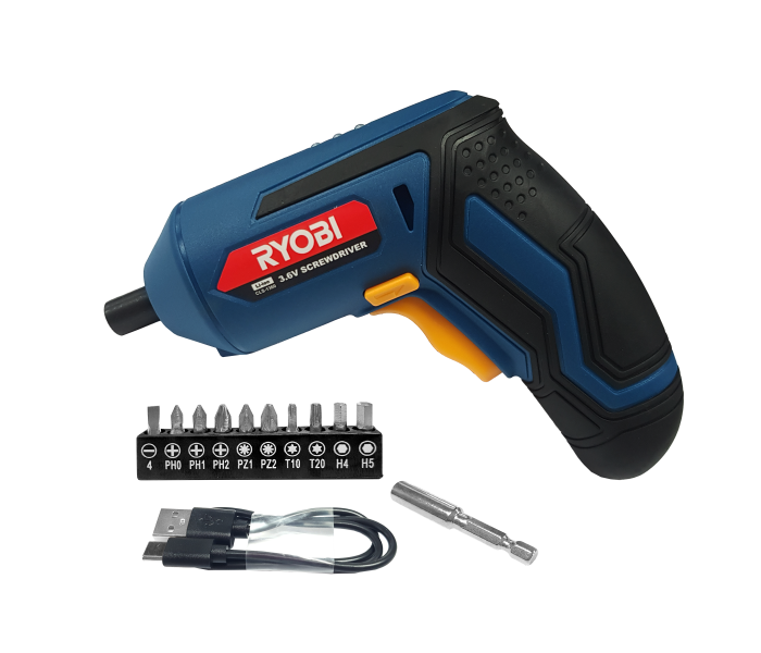Ryobi CLS-1360 Screwdriver 3.6v Li-Ion Usb with 11 Drill Bit Acc | Shop ...