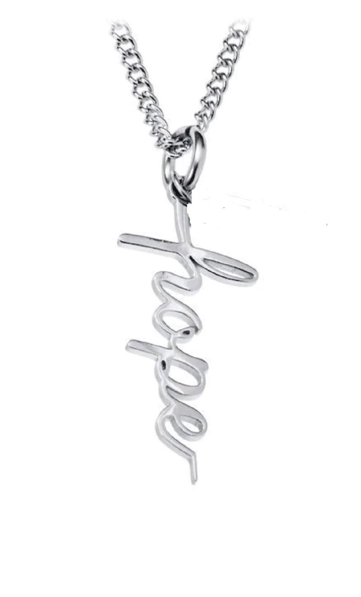Solid Stainless Steel Necklace And Pendant - Hope Cross | Shop Today ...