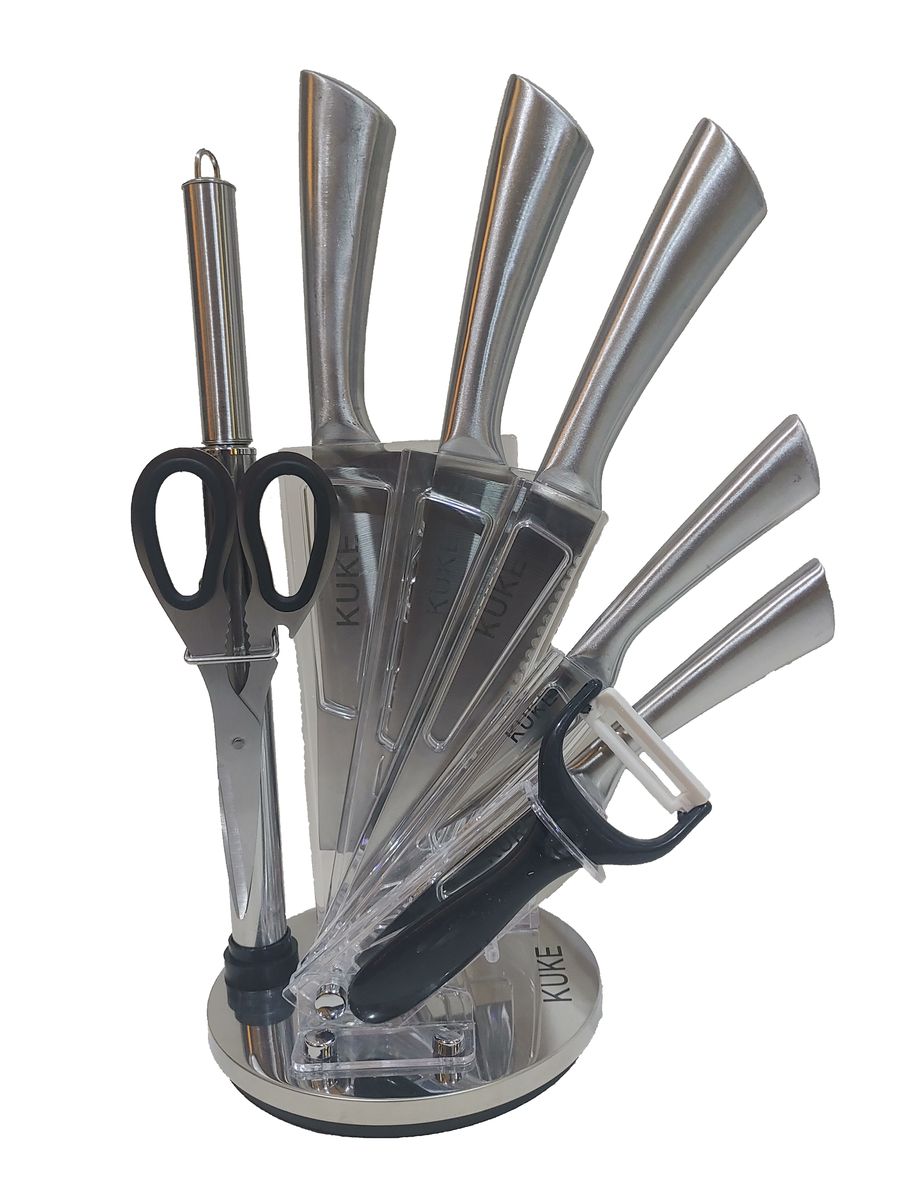 Kuke - 9 Piece Knife Set with Acrylic Knife Stand | Shop Today. Get it ...