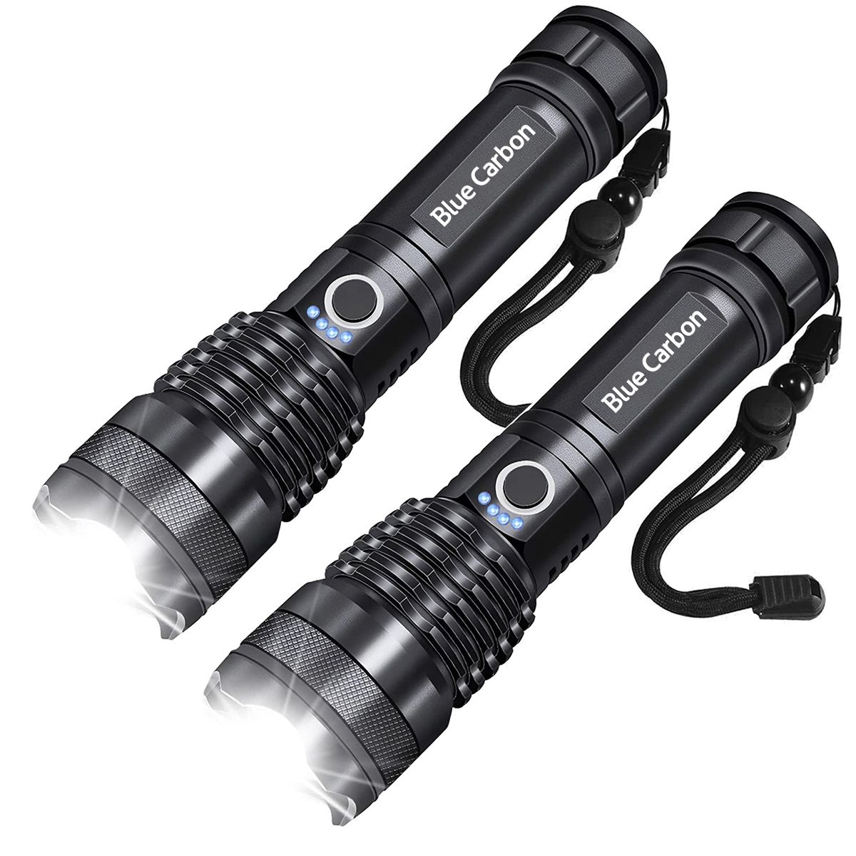 2-pack LED Flashlight Rechargeable Tactical Waterproof Torch- 5Light ...